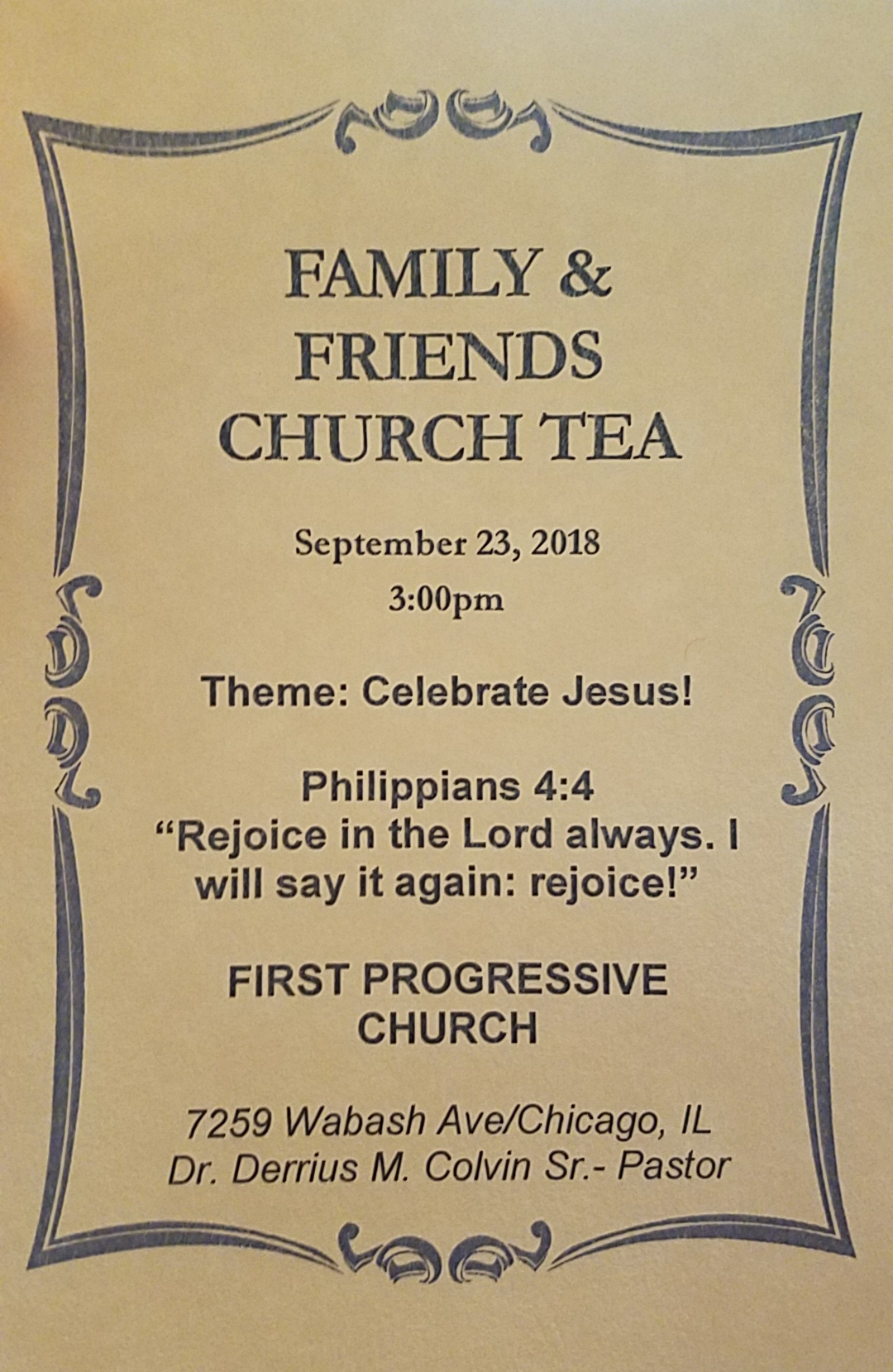 Tea Party Program Outline